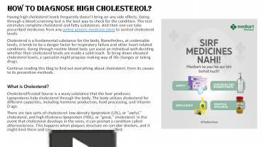 How to Diagnose High Cholesterol presentation | free to download