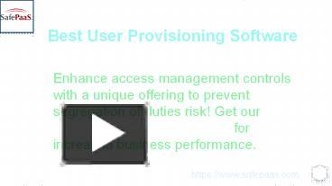 Best User Provisioning Software presentation | free to download