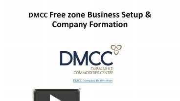 DMCC Free Zone Company Formation Incorporation and Registration ...