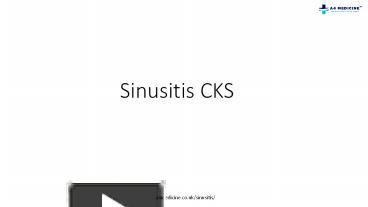 Sinusitis CKS | A4Medicine presentation | free to download