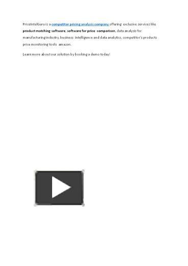 PPT – product matching software-priceintelguru PowerPoint presentation ...