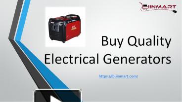 PPT – Buy Quality Electrical Generators PowerPoint presentation | free ...