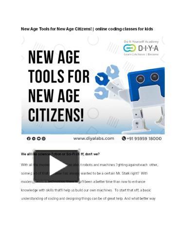 New Age Tools for New Age Citizens! | online coding classes for kids ...