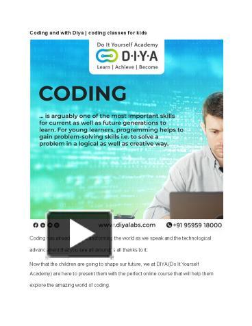 PPT – Coding and with Diya | coding classes for kids PowerPoint ...