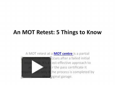 PPT – How can you book an MOT online in 2021? PowerPoint presentation ...