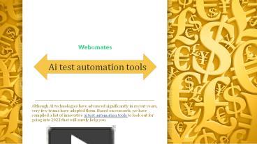 Ai test automation tools presentation | free to download
