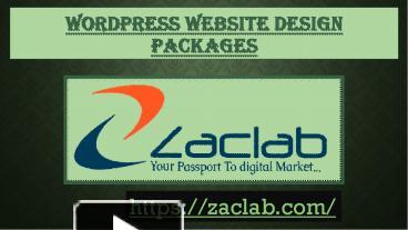 PPT – WordPress Website Design Packages PowerPoint presentation | free ...