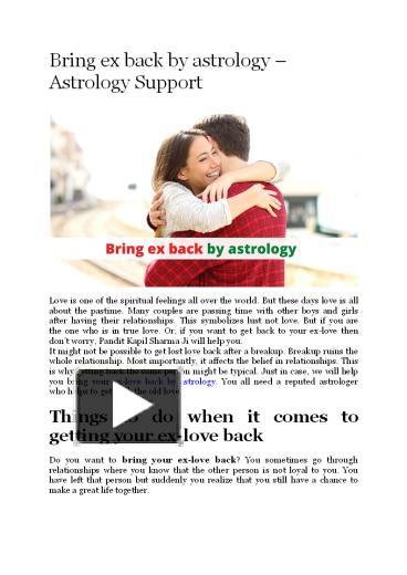 Bring ex back by astrology - Astrology Support presentation | free to ...