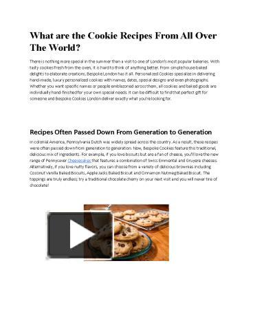 Cookies presentation | free to download