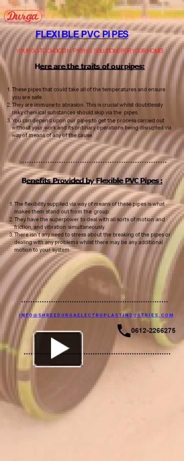 FLEXIBLE PVC PIPES: YOUR GO-TO CHOICE IN PIPING SOLUTIONS FOR YOUR HOME ...