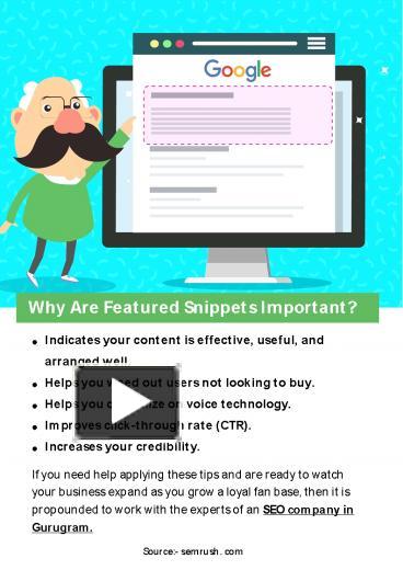 Why Are Featured Snippets Important? presentation | free to download