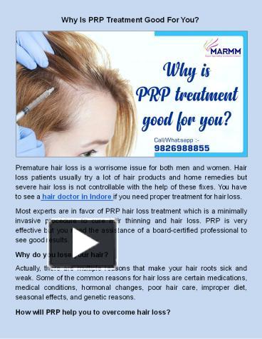 Why Is PRP Treatment Good For You? presentation | free to download