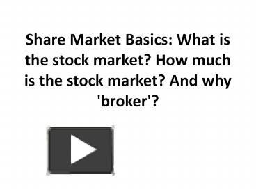 Share Market Basics: What is the stock market? How much is the stock ...