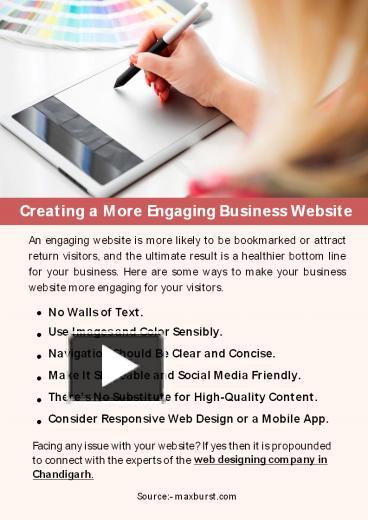 PPT – Creating a More Engaging Business Website PowerPoint presentation ...