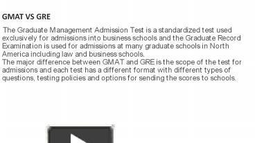 PPT – GRE AND GMAT PowerPoint presentation | free to download - id ...