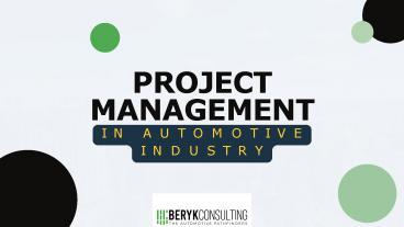 Project Management | project management automotive industry ...