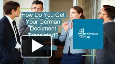 PPT – How Do You Get Your German Document Translated? PowerPoint ...