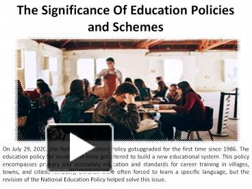 PPT – Educational Policies and Programs Have a Big Impact PowerPoint ...
