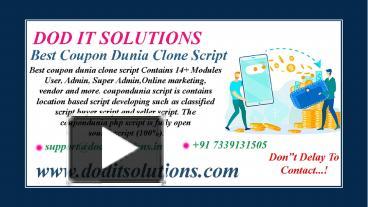 PPT – Readymade Coupon Dunia Clone System - DOD IT SOLUTIONS PowerPoint ...
