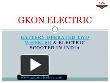 Battery operated two wheeler & electric scooter in India (1 ...