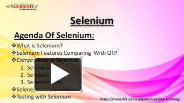 PPT – Selenium Testing Online Training - Nareshit PowerPoint ...