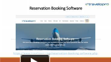 PPT – Reservation Booking Software PowerPoint presentation | free to ...