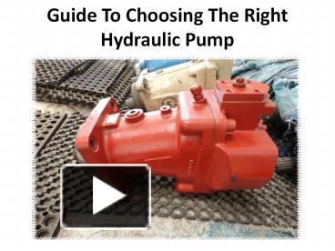 Basics of Hydraulic Pumps Work presentation | free to download