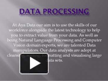 Data Processing presentation | free to download