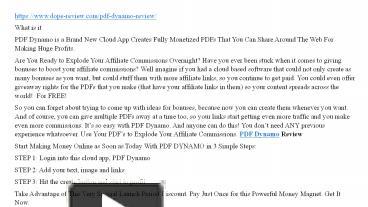 PPT – PDF Dynamo Review PowerPoint presentation | free to download - id ...