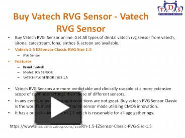 PPT – Buy Vatech RVG Sensor - Vatech RVG Sensor PowerPoint presentation ...