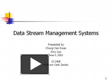 PPT – Data Stream Management Systems PowerPoint presentation | free to ...