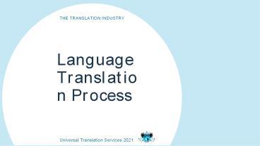 PPT – Language Translation Process PowerPoint presentation | free to ...