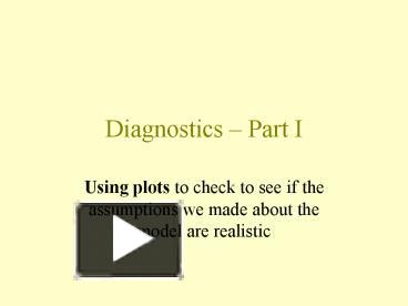PPT – Diagnostics PowerPoint presentation | free to view - id: 94925-Y2U2N