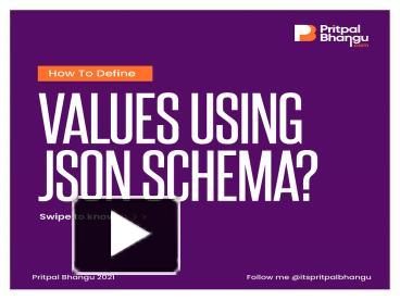 How to Define Values Using JSON Schema presentation | free to download
