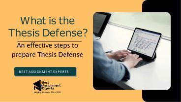 What is Thesis Defense? An effective steps to prepare Thesis Defense ...