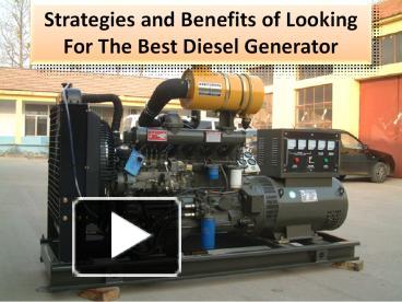 PPT – Number of 5 advantages have Diesel generators PowerPoint ...