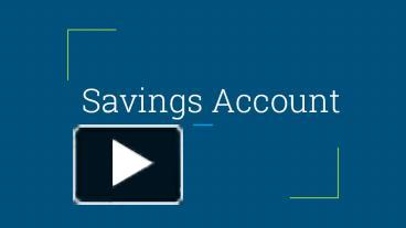 Savings Account presentation | free to download