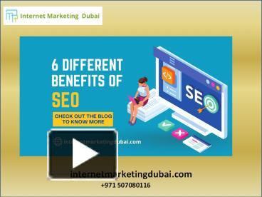 PPT – SEO Company in Dubai, UAE | Benefits of Search Engine ...