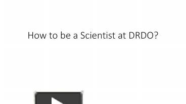 How to be a Scientist at DRDO? presentation | free to download