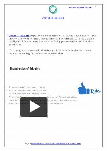 PPT – Defect in testing PowerPoint presentation | free to download - id ...