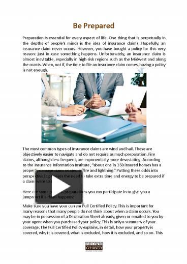 PPT – Be Prepared PowerPoint presentation | free to download - id ...