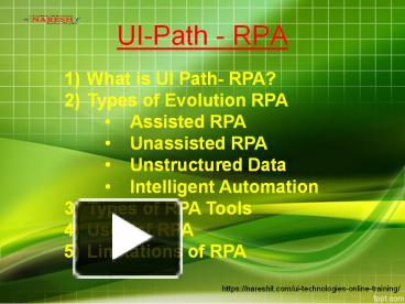 PPT – UI Path Online Training - NareshIT PowerPoint presentation | free ...