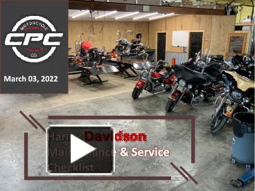 Harley Davidson Maintenance & Service Checklist presentation | free to ...