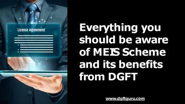 Everything you should be aware of MEIS Scheme and its benefits from ...