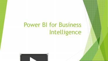 PPT – Power BI for Business Intelligence PowerPoint presentation | free ...