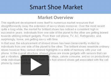 Smart Shoes Market Report presentation | free to download