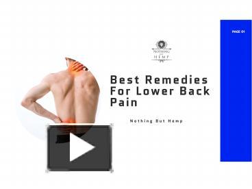 PPT – Best Remedies For Lower Back Pain (1) PowerPoint presentation ...