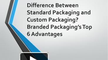 Difference Between Standard Packaging and Custom Packaging Branded ...