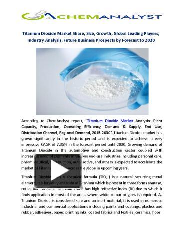 PPT – Titanium Dioxide Market PowerPoint presentation | free to ...