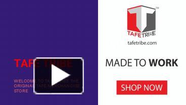 TAFE Merchandise Store presentation | free to download